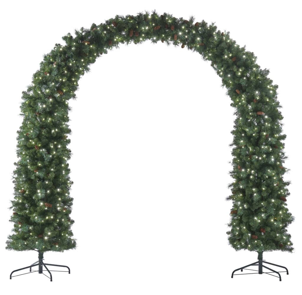 Pre-lit Christmas Tree Pine Arch XL, 8.ft x 9ft - Christmasland.ie