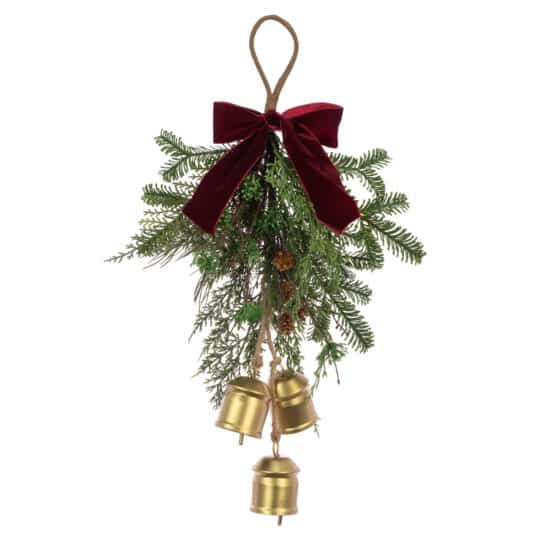 Belmesthorpe Hanger Bow & Bells - Christmas Decoration - Christmasland ...